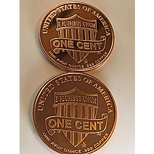 2017 P Abraham Lincoln two pack of 1 ounce pure copper rounds