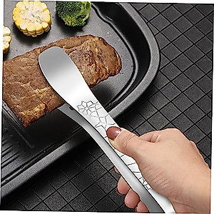 Operitacx 3pcs Stainless Steel Food Tongs Korean BBQ Tongs Candy Buffet Salad Utensils for Serving Steel Serving Tongs Non Stick Tongs Pastry Serving Tongs Stainless Steel Food Clip BBQ Clip