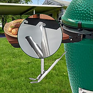 Quantfire Grill Grate Lifter Gripper, Stainless Steel Grate Grabber, Grill Grate Lifter Tool for Big Green Egg,Kamado Joe,Charcoal Grill Smoker,Weber,Primo,Grill Dome