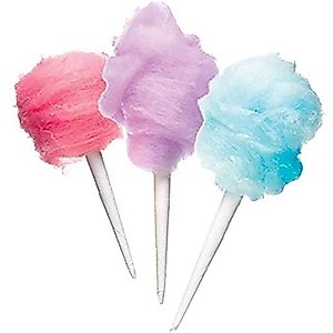 Cotton Candy Cones [100 Pack] - White Cotton Candy Sticks | Kraft Paper Cotton Candy Cone | Carnival Cotton Candy Machine Supplies for Floss Sugar Cotton Candy Maker Concession Essentials