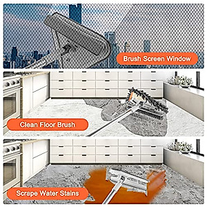 CB Wall Mop Cleaner with Adjustable Handle 360 ° Rotating Cleaning Mop Detachable Wall Cleaning Tool with Replaceable Mop Cloth Reusable Dust Mop Cleaner Wet and Dry Use Durable for Windows Wall Floor