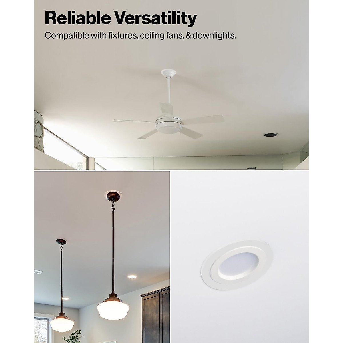 Sunco 12 Pack Goof Rings for Recessed Light Fixture Living Room Can Light Goof Trim Ring, Outer Diameter 8.6-inch, Inner Diameter 6.2-inch, Matte Finish, Flush Mount, 5-6 Inch, White