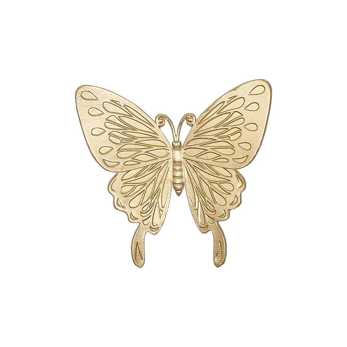 Tricune Gold Butterfly Sculpture - Solid Metal Insect Ornament - Mini Butterfly Figurine for Home, Office, Garden & Desktop Decor