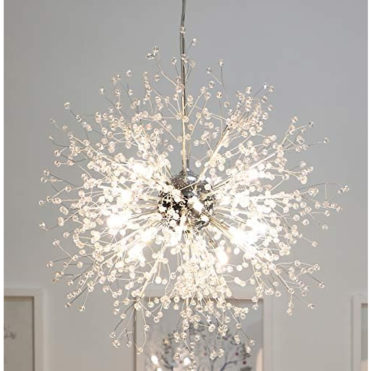 GDNS Dandelion Chandelier Firework Chandeliers LED Light Crystal Pendant Lighting Ceiling Light Fixtures Chandeliers Lighting,Dia 23.5 inch