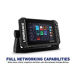 Lowrance Elite FS 9 Fish Finder (No Transducer) with Preloaded C-MAP Contour+ Charts