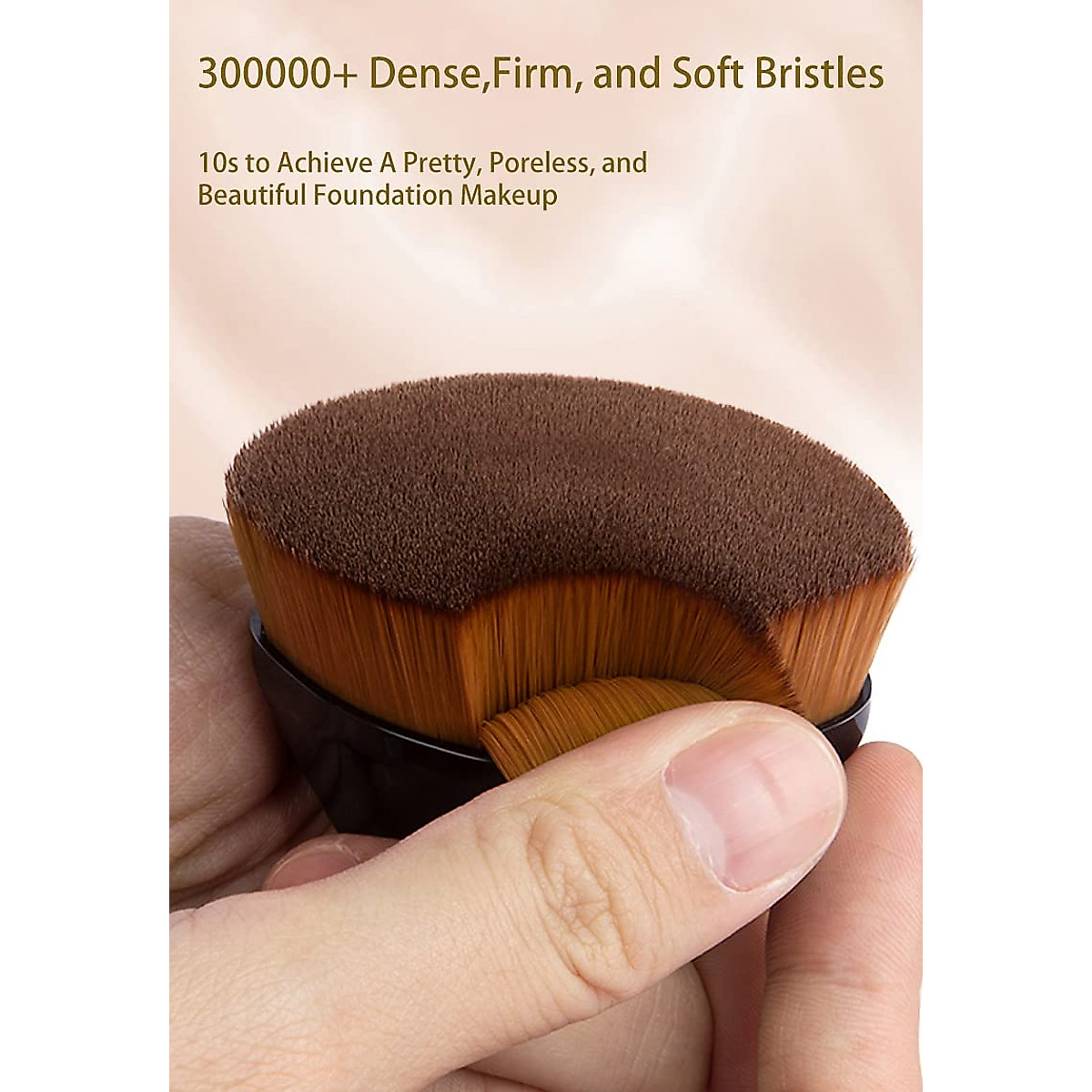 Foundation Makeup Brush for Blending Liquid, Cream Concealer or Flawless Cosmetics,makeup brushes with Bonus Protective Case, liquid foundation brush for face,foundation brush for liquid makeup(Black)