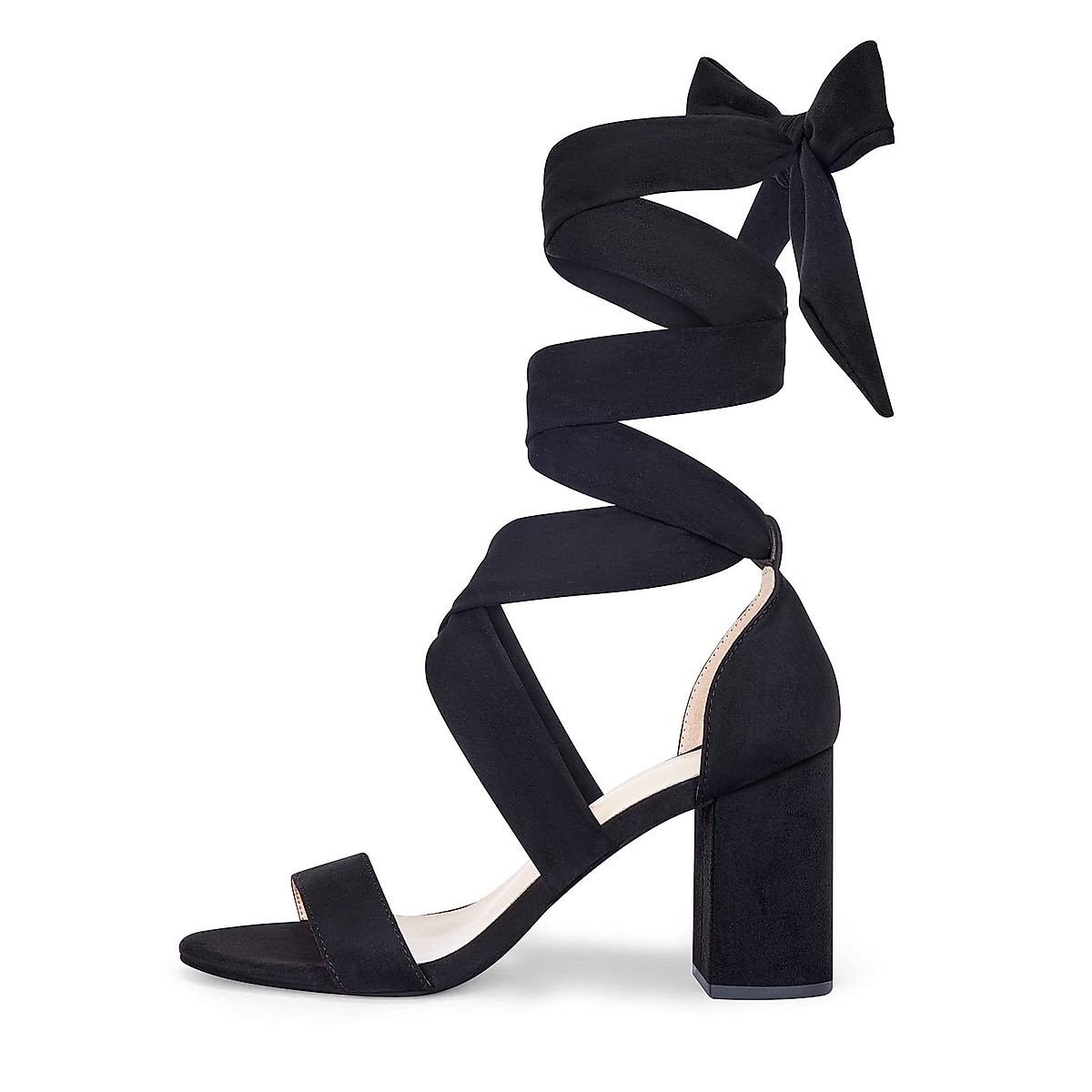 Elisabet Tang Women's Sandals Chunky Heels For Lace Up Block Heels Open Toe Crisscross Strappy sandals Heel Sandals Fashsion Casual Prom Shoes For Women Black Size 10