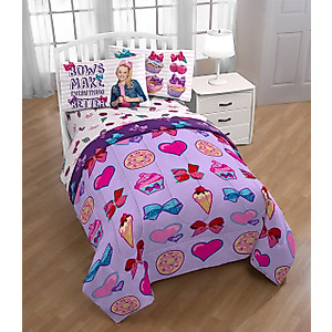 Nickelodeon JoJo Siwa Sweet Life Pink/White 4 Piece Full Sheet Set