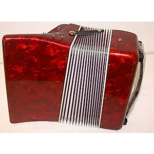 HOHNER 1305-RED Hohnica 72 Bass 34-Key Entry Level Piano Accordion Range G to E