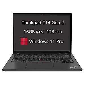 Lenovo 2022 ThinkPad T14 Gen 3, 14 inch FHD Computer, 12th Gen Intel Core i5-1235U Deca-Core, 16GB RAM, 1TB SSD, Backlit Keyboard, Fingerprint Reader, HDMI, Webcam, Windows 11 Pro