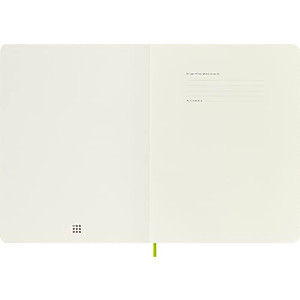 Moleskine Classic Notebook, Soft Cover, XL (7.5" x 9.5") Ruled/Lined, Lemon Green, 192 Pages