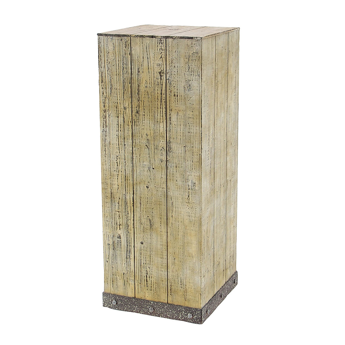 Deco 79 Rustic Wood Square Pedestal Table, Set of 3 39", 30", 22"H, Brown