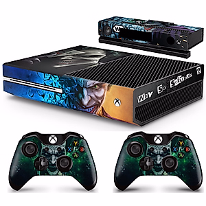 giZmoZ n gadgetZ Xbox ONE Batman Joker Skull Skin Sticker Decal Console 2 x Controller Skins Compatible Xbox One & Kinect