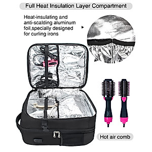 MONSTINA Barber Travel Backpack,16.5" Large Makeup Train Case for Hairdresser,Professiona Hairstylist Organizer Hairdressing Tool Box,Insulated Compartment,USB External Charging