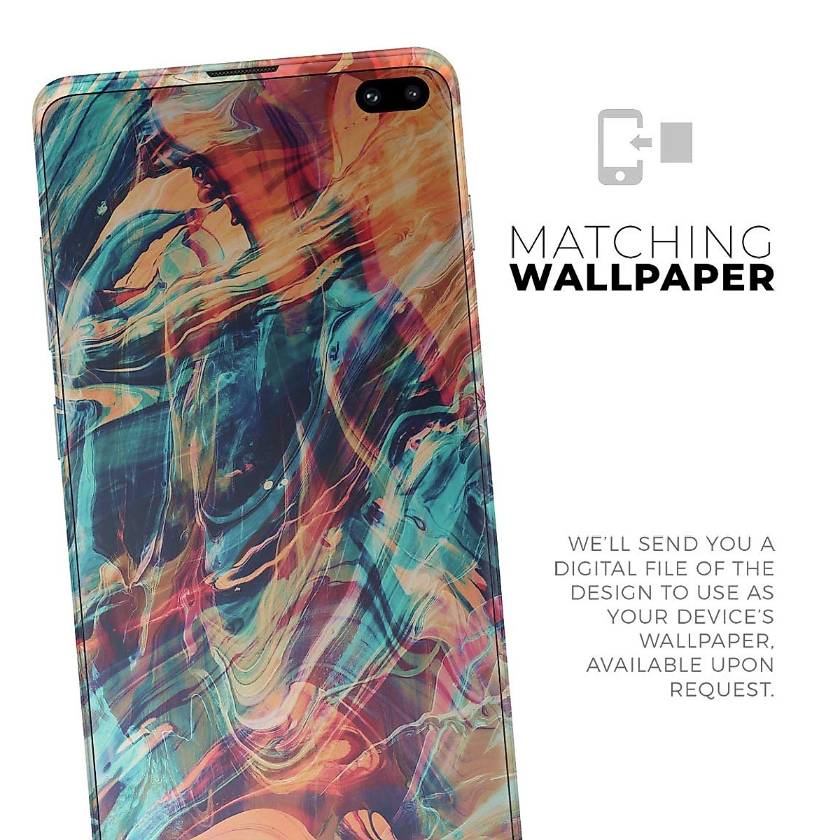 DesignSkinz Liquid Abstract Paint Remix V13 Protective Vinyl Decal Wrap Skin Cover Compatible with The Samsung Galaxy S20 (Screen Trim & Back Glass Skin)