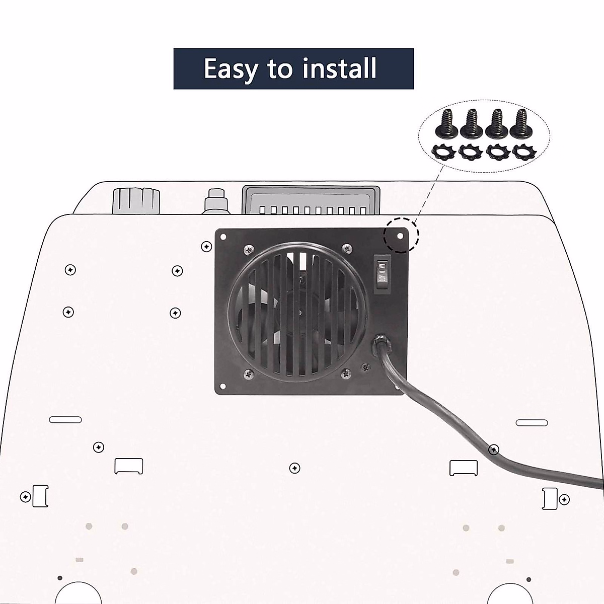 Criditpid WHF100 Vent-Free Wall Heater Blower Fan for Mr. Heater, Dyna-Glo, Dyna-Glo 30,000 BTU, Comfort Glow Vent Free Heaters, Replacement Ventless WHF100 Dyna-Glo Heater Fan Accessory Kit