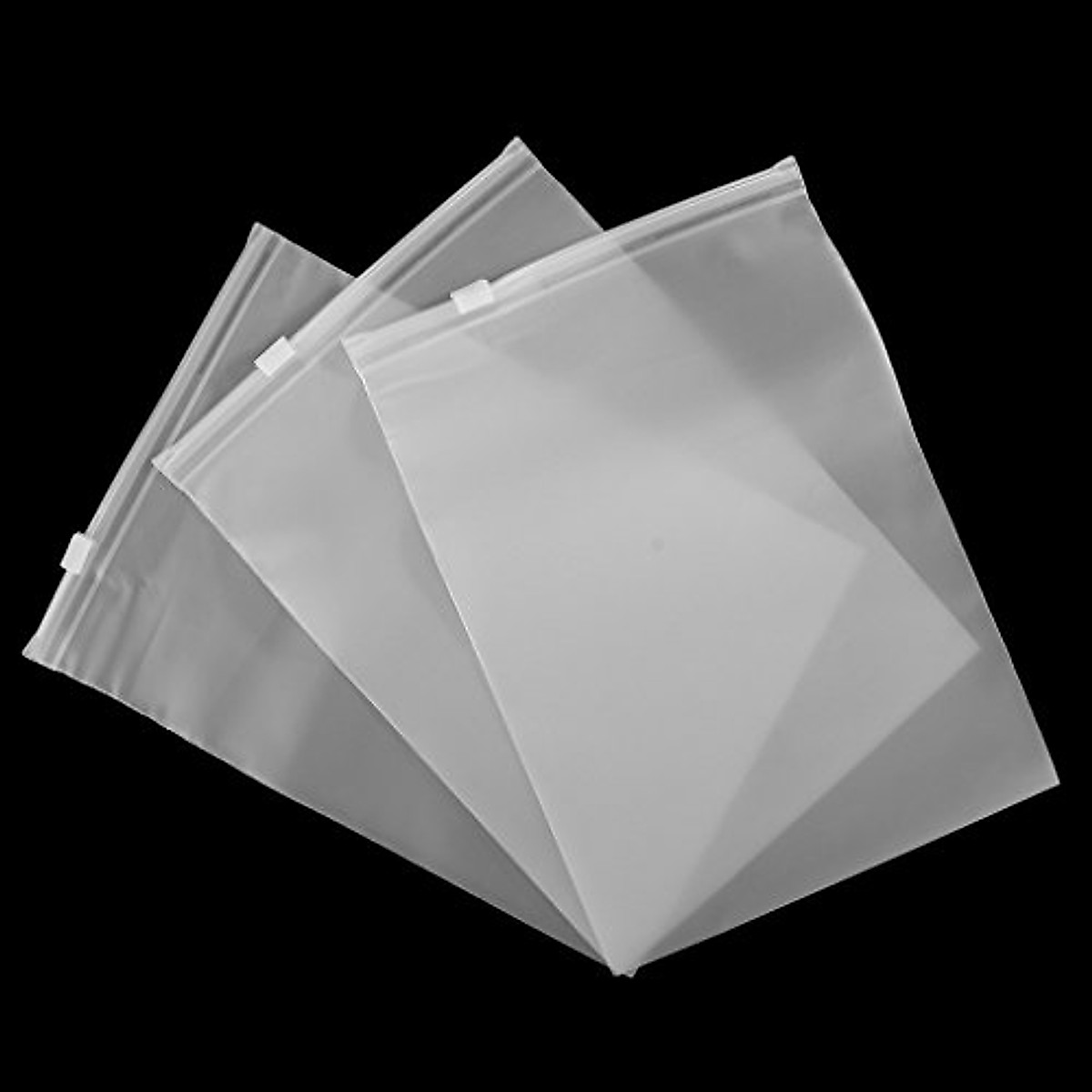 10 Pieces Frosted Thick Reclosable Zipper Poly Bag Storage Packaging Bag for Gift Clothes Shoes Jewelry - 14x20