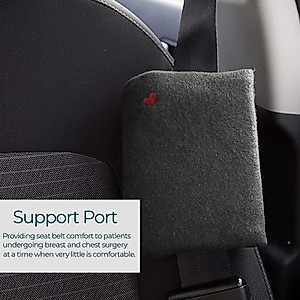 The Breast & Chest Buddy Port-a-Pal Seatbelt Cushion (Gray)