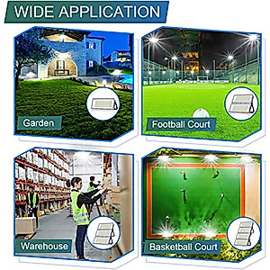 YIVANNUO 400W LED Flood Light Outdoor, Super Bright 10000LM LED Stadium Lights with Wide Lighting Angle 7000k Daylight White IP67 Waterproof Security Lights for Arenas Backyard Garden Playground