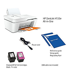 HP DeskJet 4133e All-in-One Printer with Bonus 6 Months of Instant Ink,White