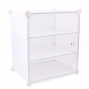 Portable Shoe Storage Organzier Tower, Dust-proof Shoe Rack Shelf Plastic Shoe Storage Cabinet with Doors, Foldable Shoe Storage Rack for Sneaker Collection Heels, Boots, Slippers (4 x 12-tier)