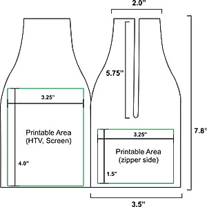 Blank Neoprene Beer Bottle Coolie (2 Pack, Green Camo)