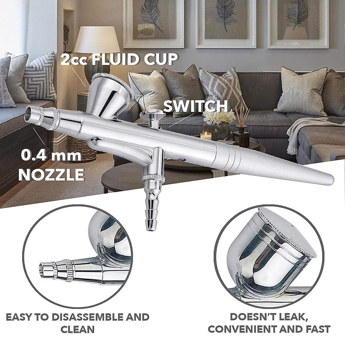 Portable Airbrush Gun Gravity Feed Airbrush Nails Pen Oxygen Gun Paint Spray Silk Makeup Kit Aerografo para Reposteria Aerografos para Pintar Profesional