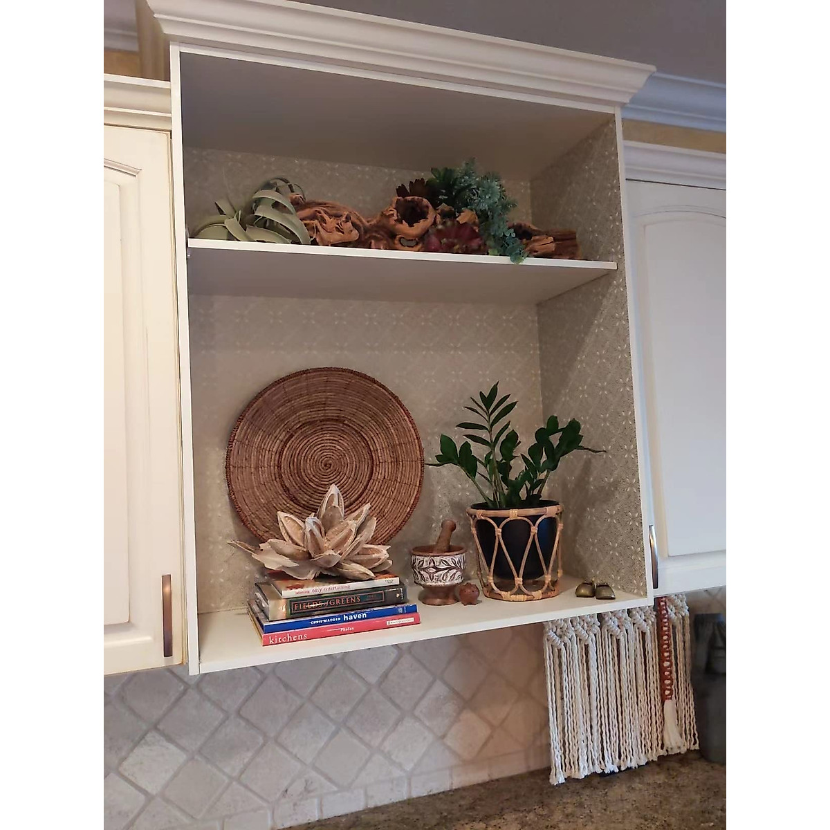 zaring Decorative Paper Self Adhesive Shelf Drawer Liner Sticker 17.7 inch by 196.8 inch 196.8 inchx17.7 inch