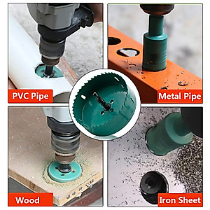 Qjaiune 108mm/4.25" Hole Saw BI-Metal Heavy Duty Hole Cutter for Wood Cornhole Boards Plastic Drywall Fiberboard