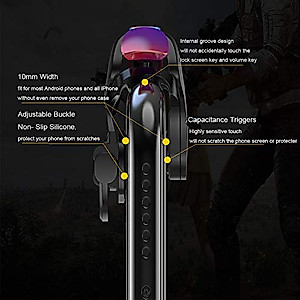 GOFOYO CK3 Mobile Triggers,Mobile Game Controller, Game Trigger for PUBG/Fortnite/Call of Duty,Shooter Sensitive Controller Joysticks Aim & Fire Trigger for iPhone and Android Phone(1 Pair)