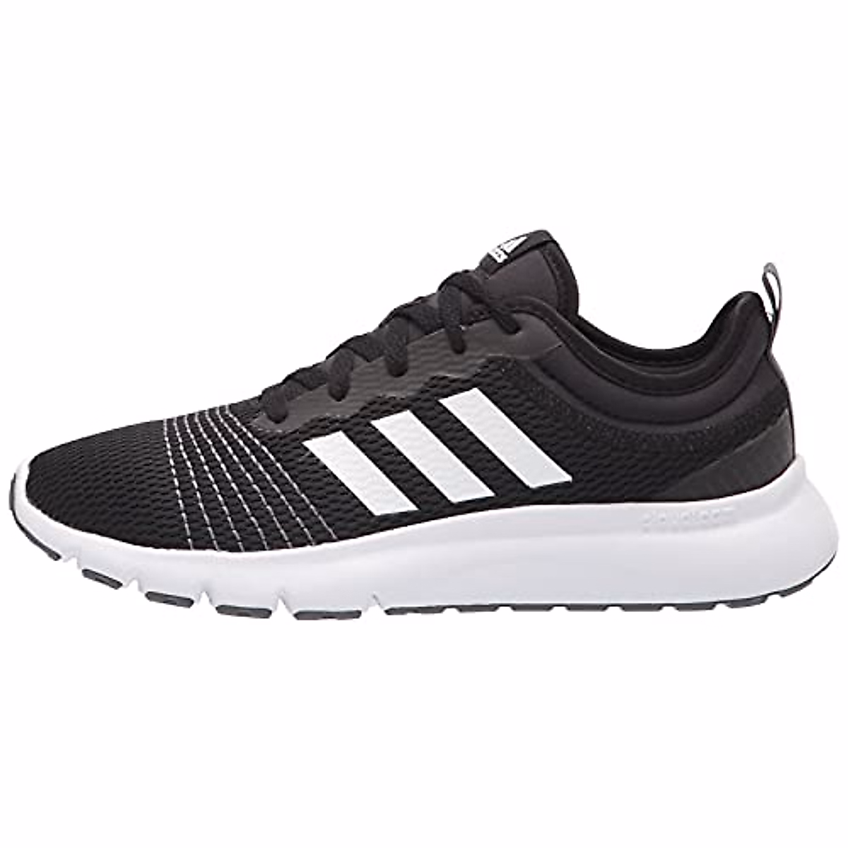 adidas Women's Flex 2 Running Shoe, Black/White/Grey, 8.5
