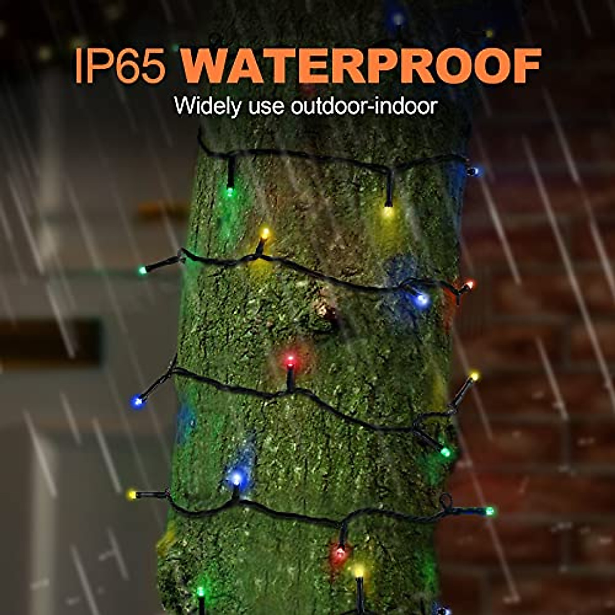 KPafory Solar String Lights,1 Pack 72ft 200LED 8 Modes Solar Powered Christmas Lights Outdoor String Lights Waterproof Fairy Lights for Garden Wedding Party Christmas Decorations,Warm White