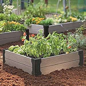Panacea 89584 Raised Garden Bed Corner Brackets Plant-Container-Accessories, Black