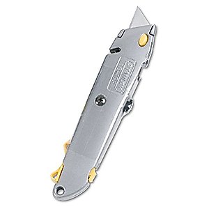 Stanley 10499 Quick-Change Utility Knife W/Retractable Blade & Twine Cutter, Gray