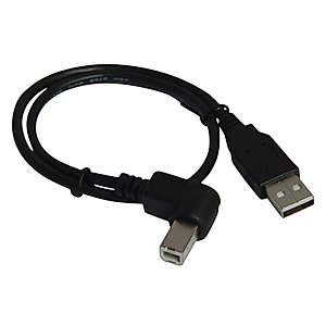 YCS basics 18 inch USB 2.0 Right Angle Printer/Scanner Cable