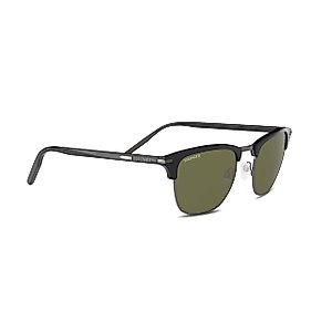 Serengeti Geometric 8943 Acetate Alray, Black/Shiny Dark Gunmetal Mineral Polarized 555nm, One Size