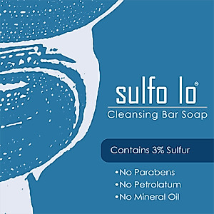 Sulfo-Lo Cleansing Bar Soap with Sulfur for Face and Body, 3.5 Ounce