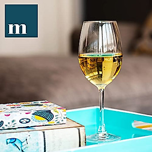 Modvera Stemmed Wine Glasses with Elongated Bowl Design, Crystal, Perfect for Red and White Wine for Your Next Event, Wine Glass Set Sommeliers Will Love - 18 oz, Set of 6