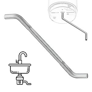 Garbage Disposal Wrench, Garbage Disposal Allen Wrench Tool Compatible with InSinkErator Garbage Disposal Used To Un-Jam/Food Garbage Disposal, Garbage Disposal Repair, Silver