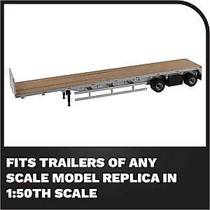 53' Flat Bed Trailer Silver Transport Series 1/50 Diecast Model by Diecast Masters 91023