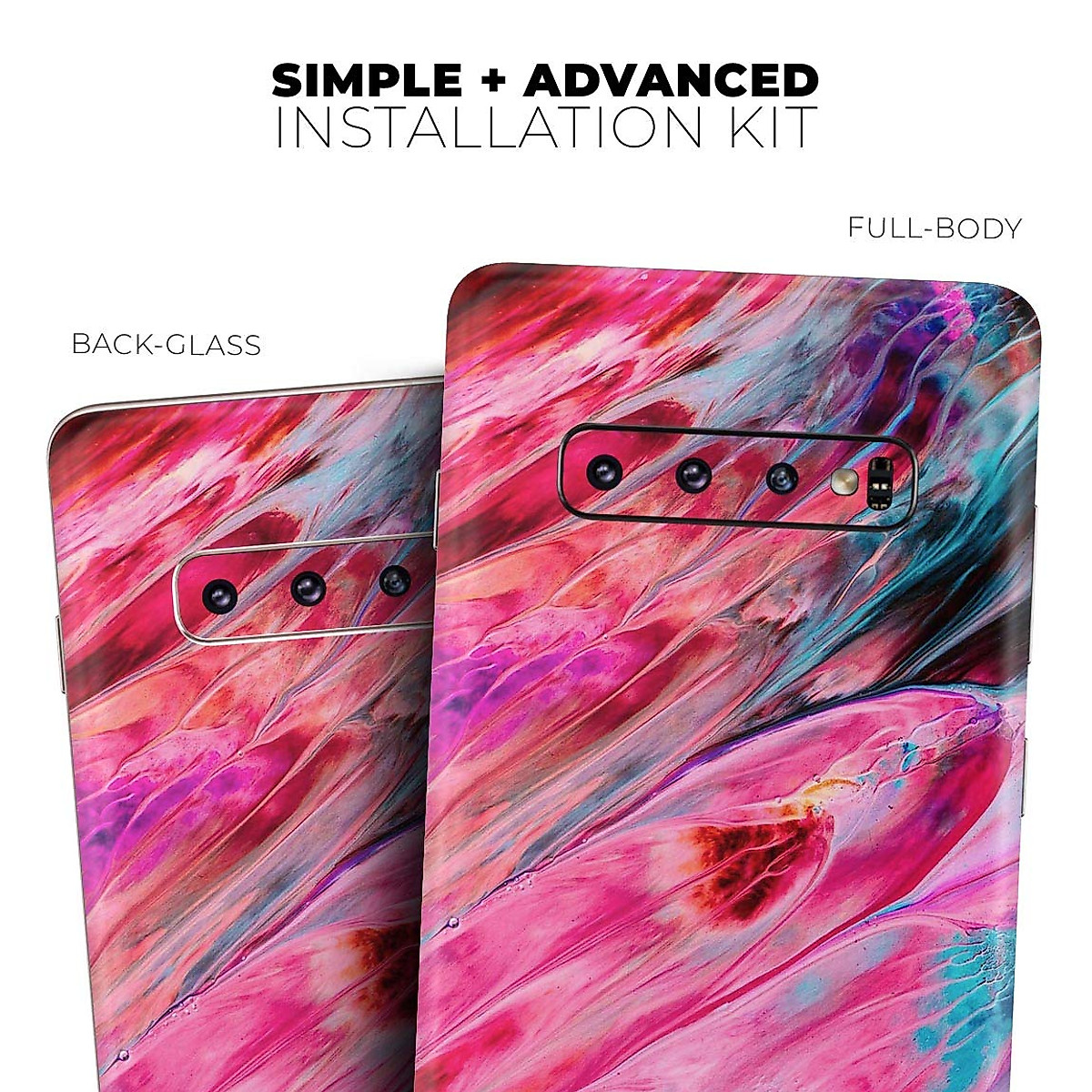 DesignSkinz Liquid Abstract Paint V67 Protective Vinyl Decal Wrap Skin Cover Compatible with The Samsung Galaxy S20 (Screen Trim & Back Glass Skin)