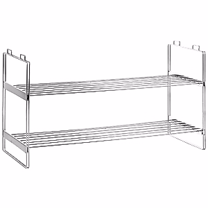 Whitmor 2 Tier Stackable Closet Shelves - Chrome