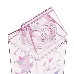 Silver Buffalo Sanrio Hello Kitty and Friends Plastic Milk Carton Bottle Featuring Kuromi, 16.2 Ounces