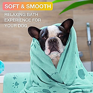 8 Pcs 55 x 28 Inches Dog Towels Pet Bath Drying Towels Absorbent Microfiber Soft Beach Towels for Small Medium Large Cat Puppy Shower Cleaning Accessories, 8 Colors