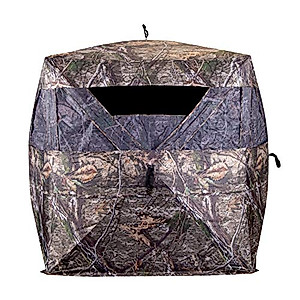 Ameristep Pro Series Extreme View Hub Blind | 3-Person Hunting Blind in Mossy Oak Country DNA Camo