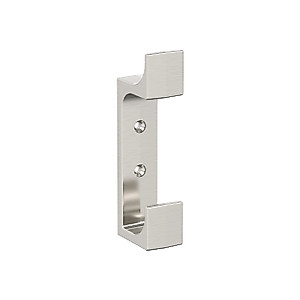 Amerock H37009G10 | Bray Double Prong Decorative Wall Hook | Satin Nickel Hook for Coats, Hats, Backpacks, Bags | Hooks for Bathroom, Bedroom, Closet, Entryway, Laundry Room, Office