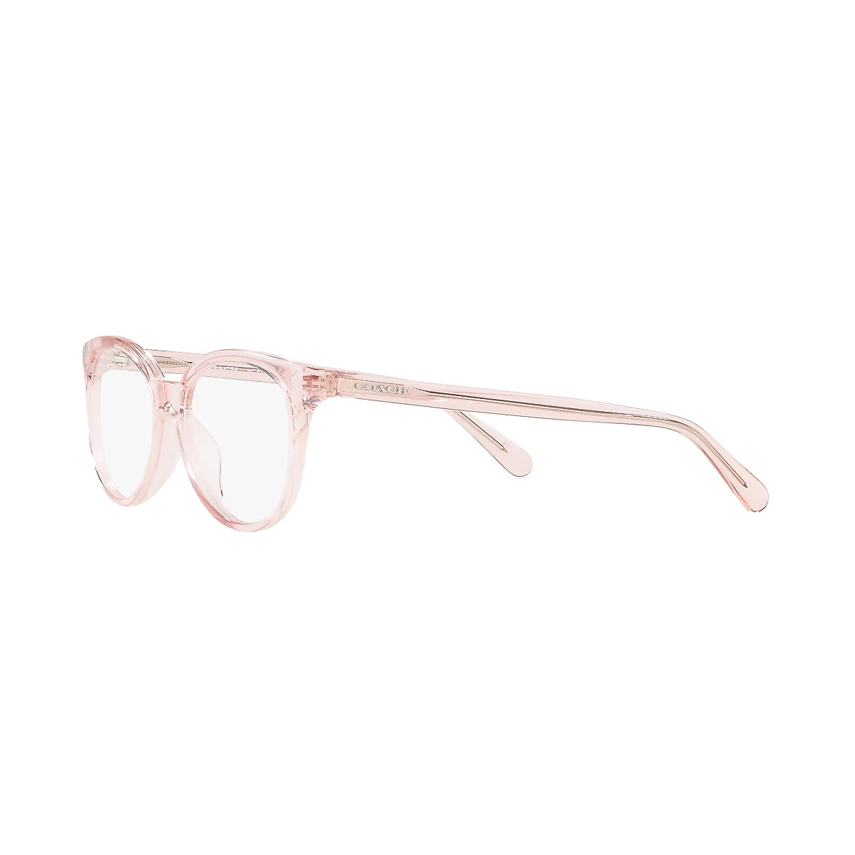 Coach HC6138U Universal Fit Prescription Eyewear Frames, Transparent Pink/Demo Lens, 52 mm