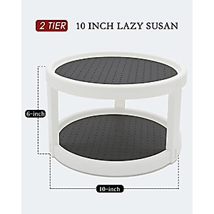1pc 2 Tier Lazy Susan and 2pcs 1 Tier Lazy Susan Organizer for Cabinet