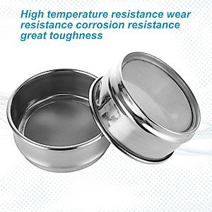 LOYORTY 3 PCS 304 Stainless Steel Test Sieves, 200 Mesh 0.074mm + #80 Mesh 0.18mm +#60 Mesh 0.28mm Aperture Lab Standard Test Sieve, φ10cm/4”Dia Economy Test Sieve for Industrial Laboratory