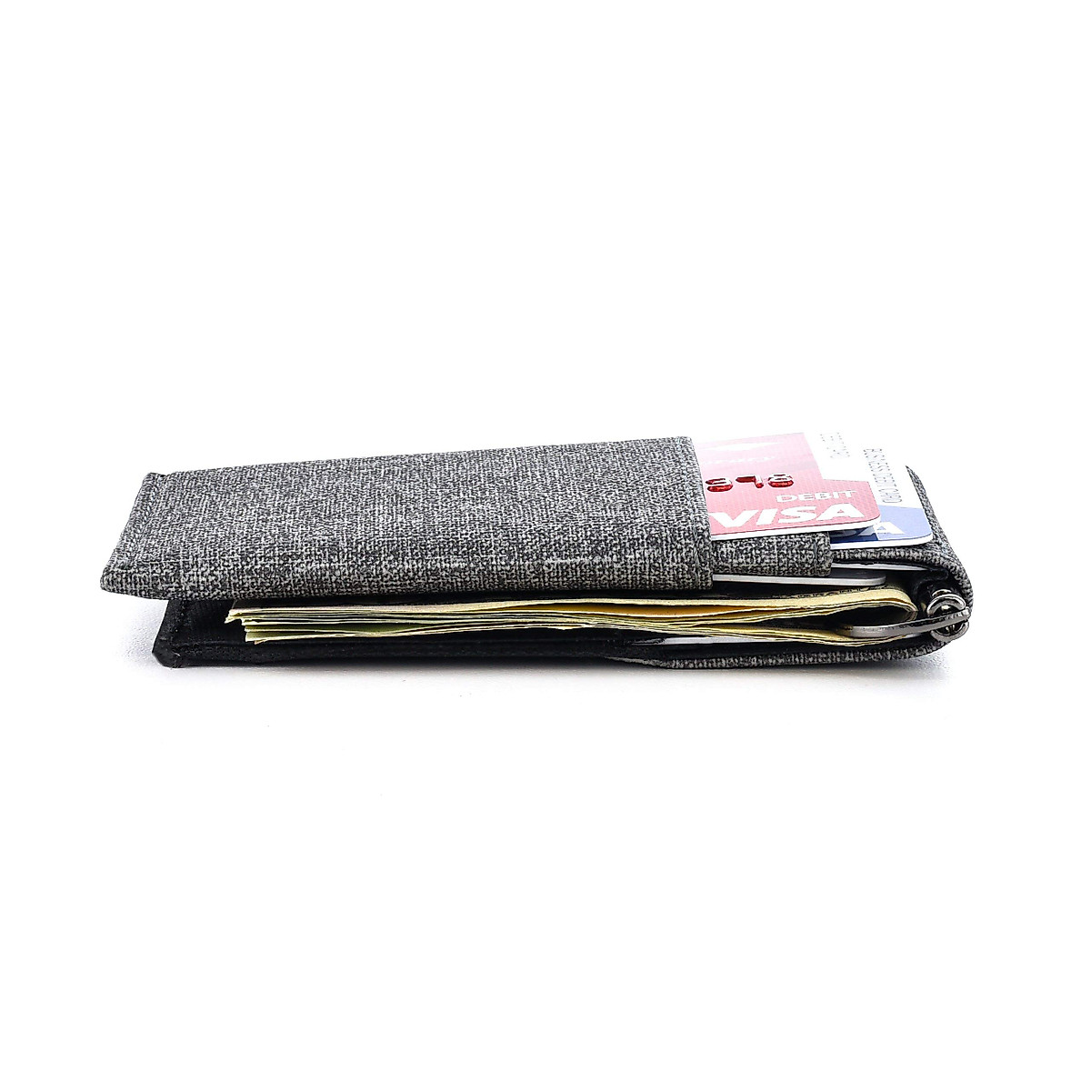Dockem The Latcher Minimalist Wallet & Card Case Companion (Synthetic Canvas Leather)